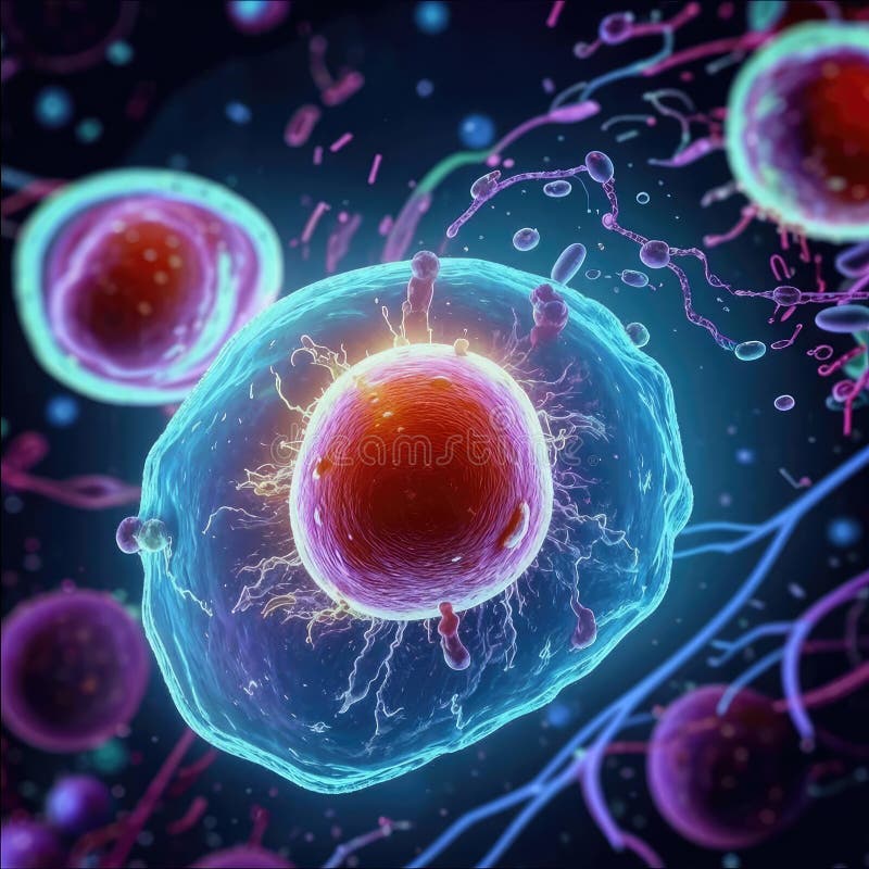 Illustration of a Set of Cells Reproduction Stock Illustration ...