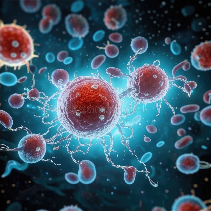 Illustration of a Set of Cells Reproduction Stock Illustration ...