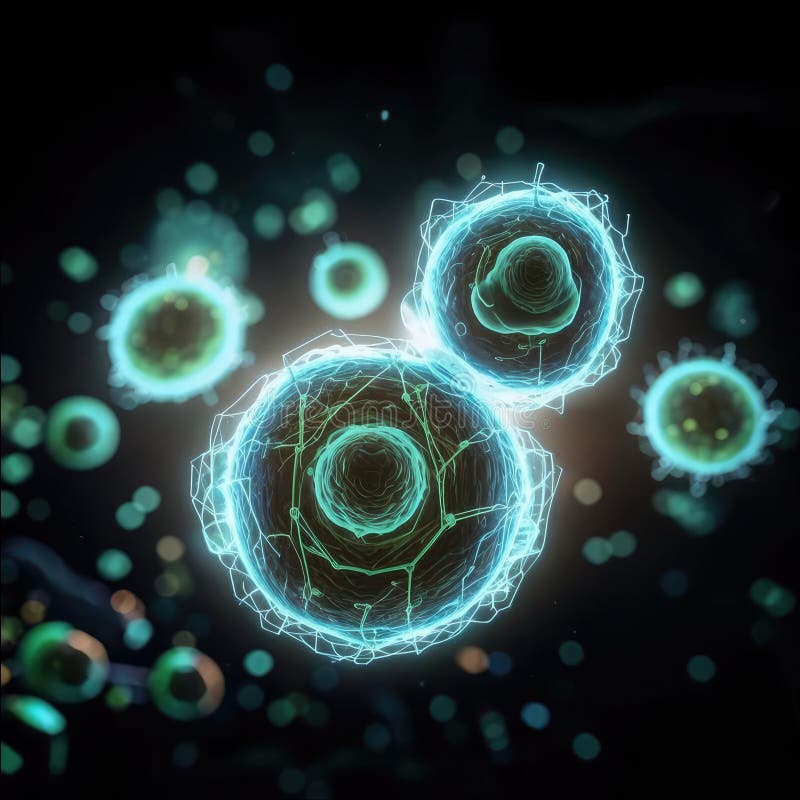 Illustration of a Set of Cells Reproduction Stock Illustration ...