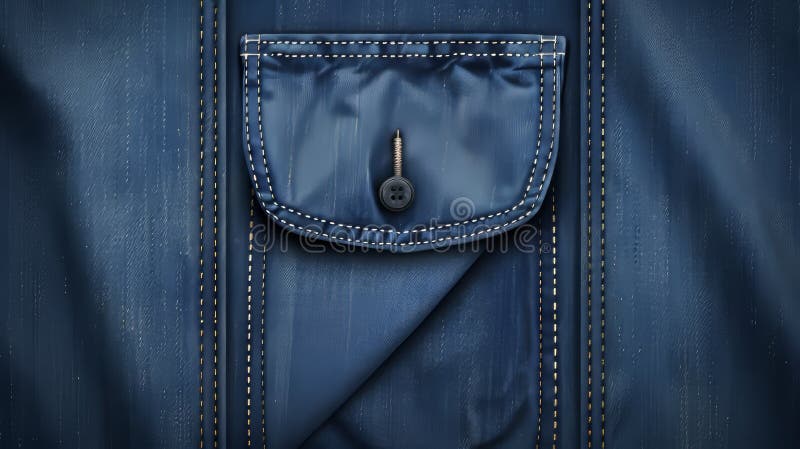 An Illustration Set Featuring a Realistic Jeans Texture Back Pocket ...