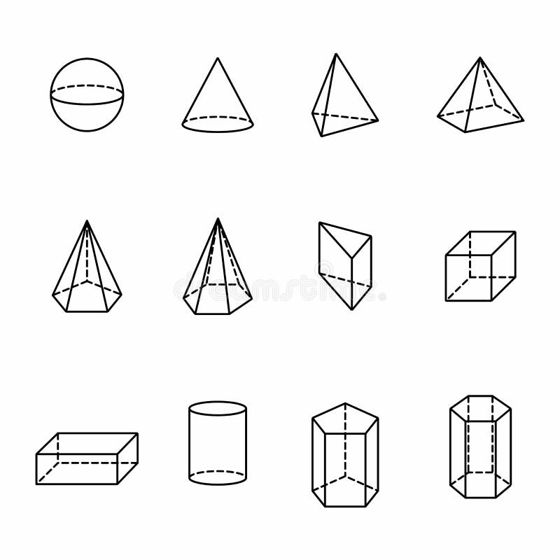 Triangular Pyramid Outline Icon Stock Vector - Illustration of design ...