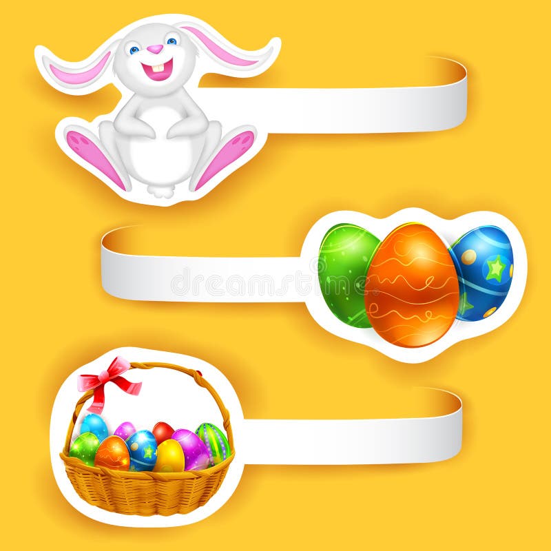 Easter Set of Tag, Label, Design Elements. Stock Vector - Illustration ...