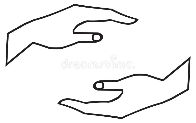Illustration Set of Heart and Hand that Images Love and Sincerity Stock ...