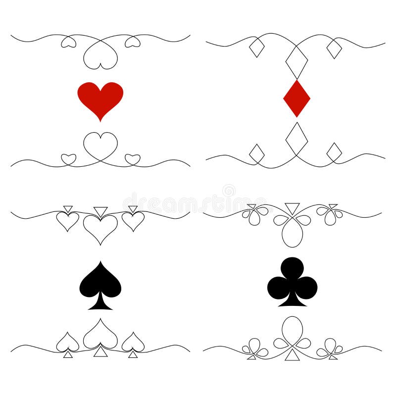 The Illustration - Set of Logos with Card Symbols Stock Vector ...