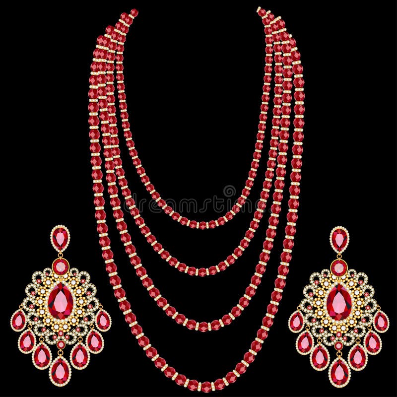 Layered Jewelry Piece with Different Textures, Shapes, and Colors Stock ...