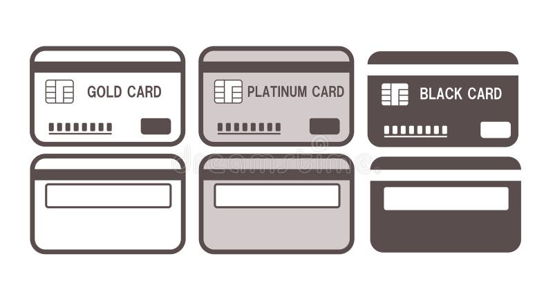 Illustration Set of Multiple Credit Cards Stock Vector - Illustration ...