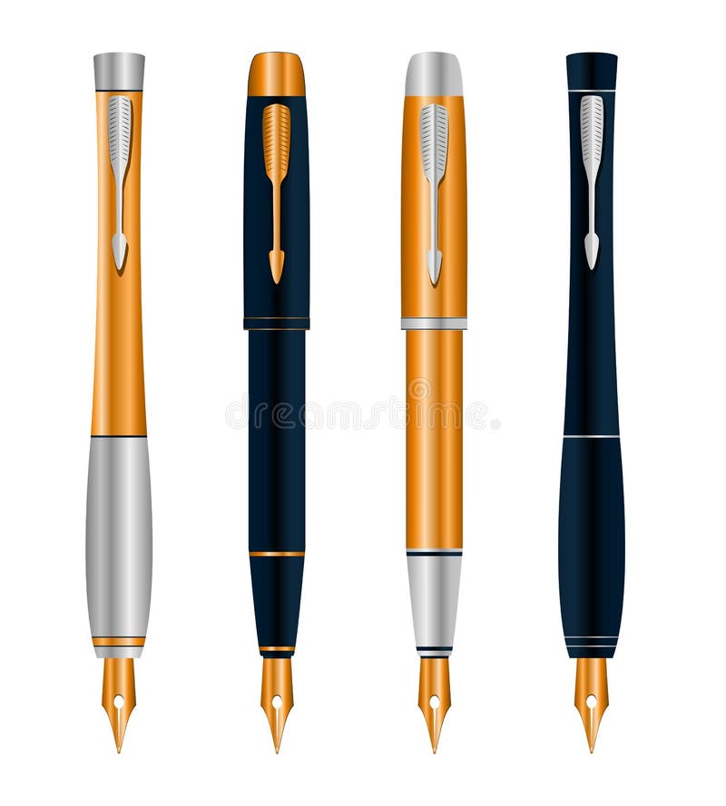 Illustration of two pens stock vector. Illustration of line - 19308961