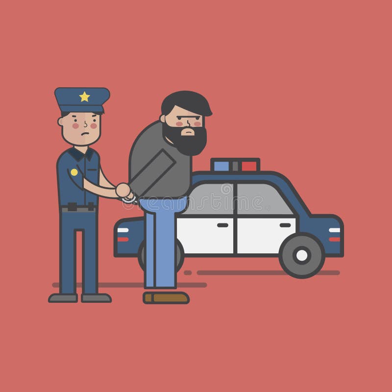3d Police Arresting A Thief Stock Illustration Illustration Of Human