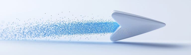 Illustration Set of White Cursor Arrows with Mouse Click Effects. Stock ...