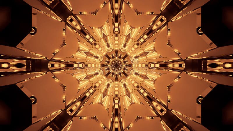 Illustration of Several Golden and Brown Lights in Motion Flowing into ...