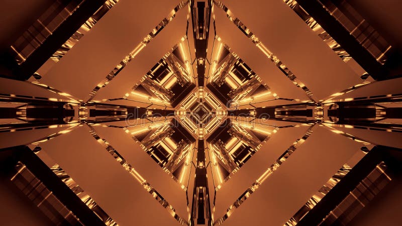 Illustration of Several Golden Lights in Motion Flowing into One ...