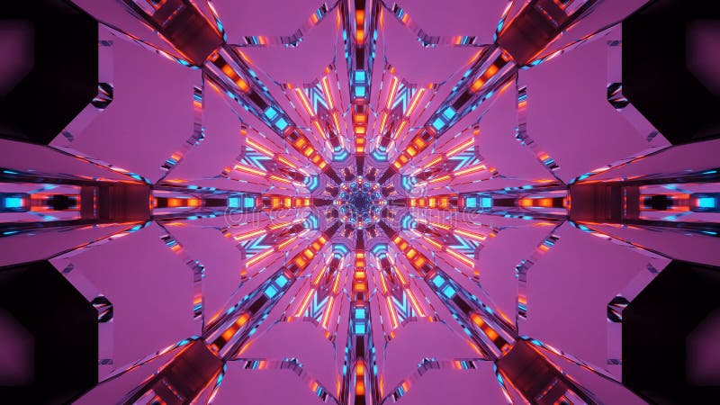 Illustration of Several Purple, Red, Yellow and Blue Lights in Motion ...