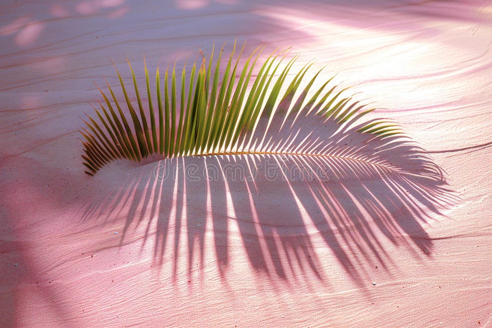The Shadow of a Palm Leaf on the Sandy Sand, High Quality, High Resolution Stock Illustration ...