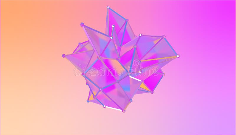 Illustration of a Shape Metamorphosis of a Polygonal Semi Transparent ...