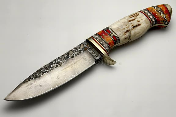 A Sharp Chef S Knife with Its Blade Facing Forward, Isolated on a White ...