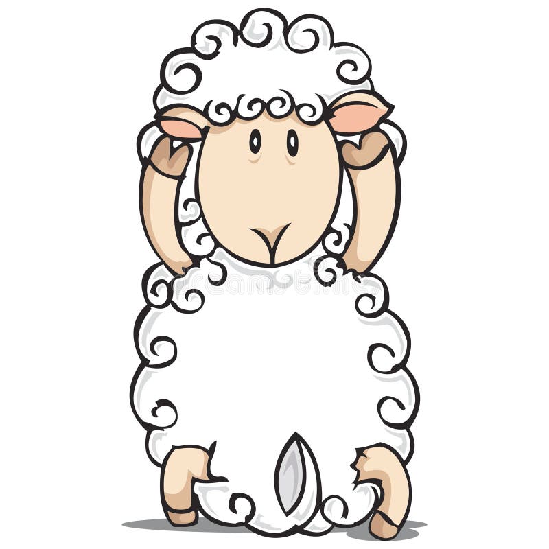White sheep sings songs stock vector. Illustration of happy - 34723052