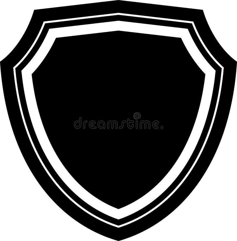 Monochrome shield emblem stock vector. Illustration of decoration ...