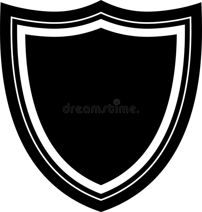 Monochrome shield emblem stock vector. Illustration of mind - 192923262