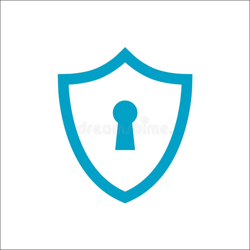 Illustration of Shield Lock Concept Icon Logo Vector Stock Vector ...