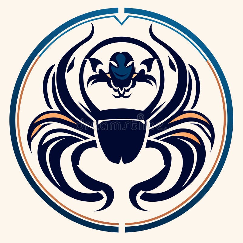 Illustration of a Shield with a Scorpion in the Form of a Tattoo ...