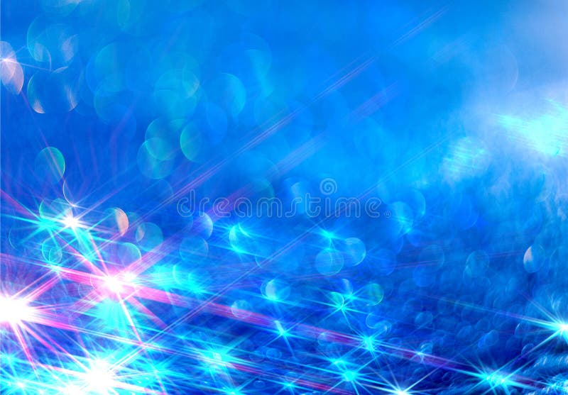 Illustration of Shining Rays on a Blue Background. Stock Illustration ...
