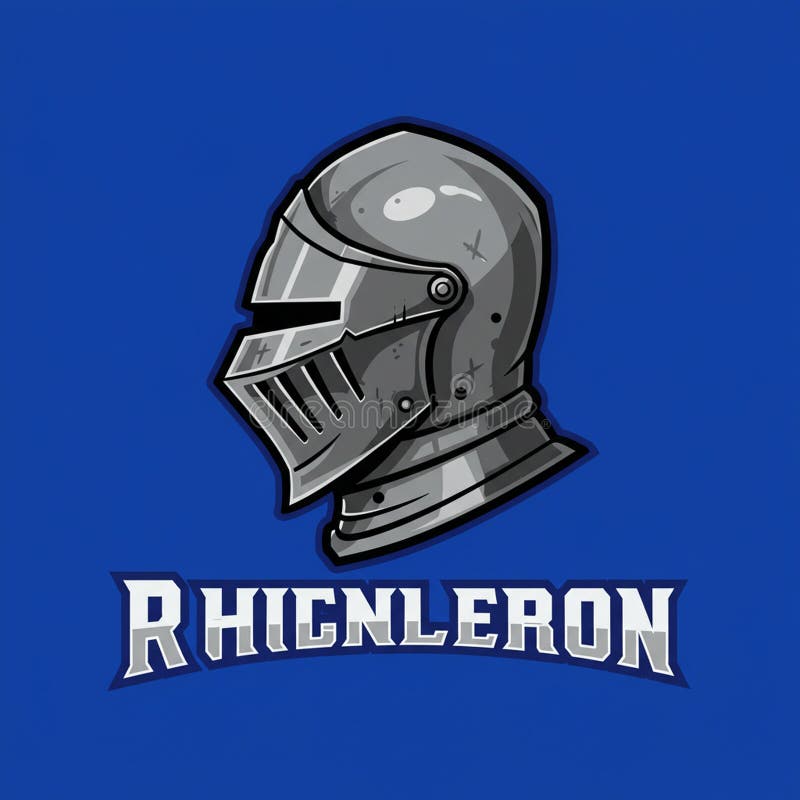 Illustration of a Shiny Metallic Knight S Helmet, Featuring a Visor and ...