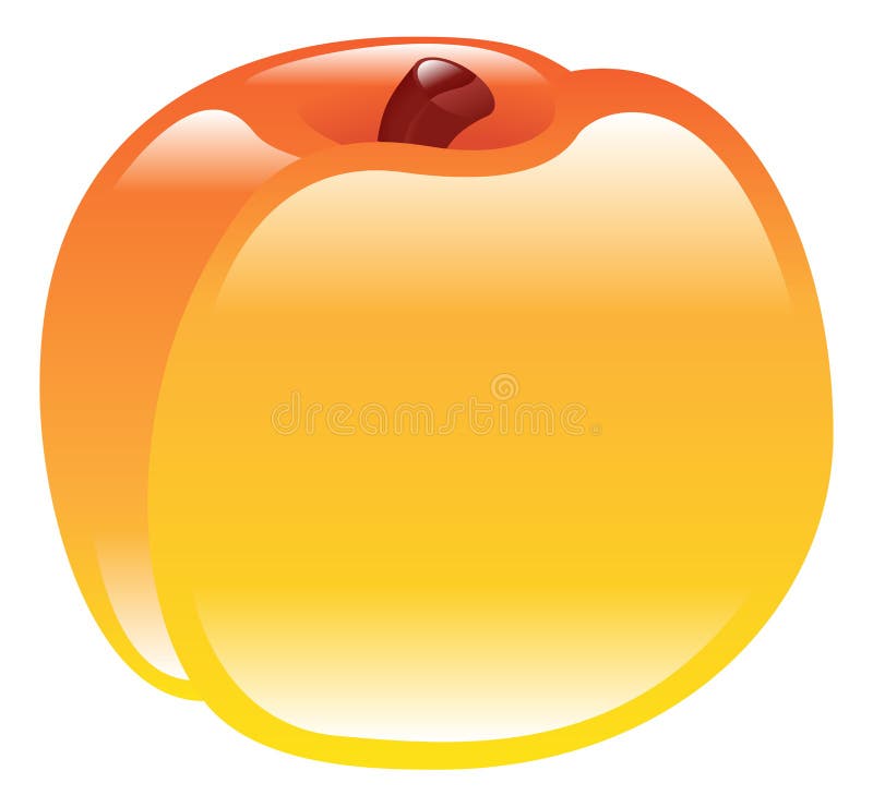 Illustration of Shiny Peach Fruit Icon Stock Vector - Illustration of ...
