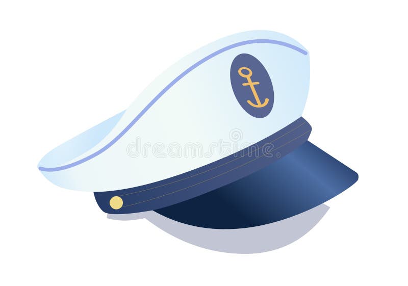 Illustration of a Ship Captain S Hat Stock Vector - Illustration of ...