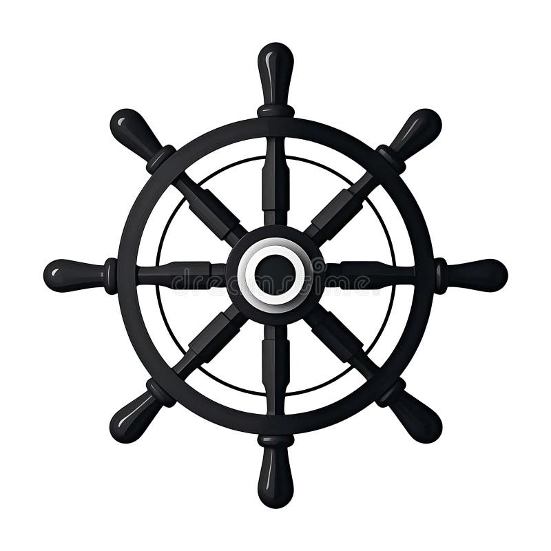 Illustration of a Ship S Rudder with a Classic Design. Stock ...