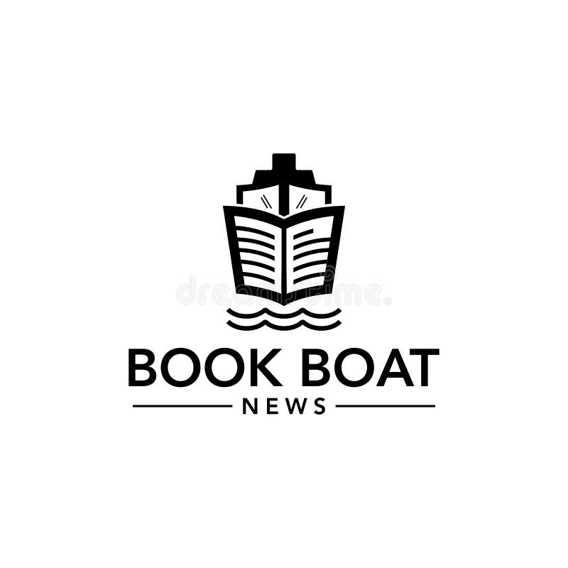 Boat book logo stock vector. Illustration of boat, monochrome - 201322317
