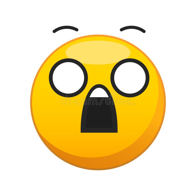 Illustration of Shocked Face. Emoji for a Chat Stock Vector ...