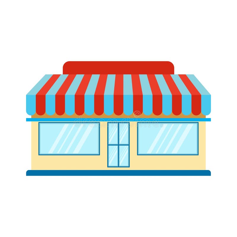 Illustration of a Shop Front Complete with Windows Stock Vector ...