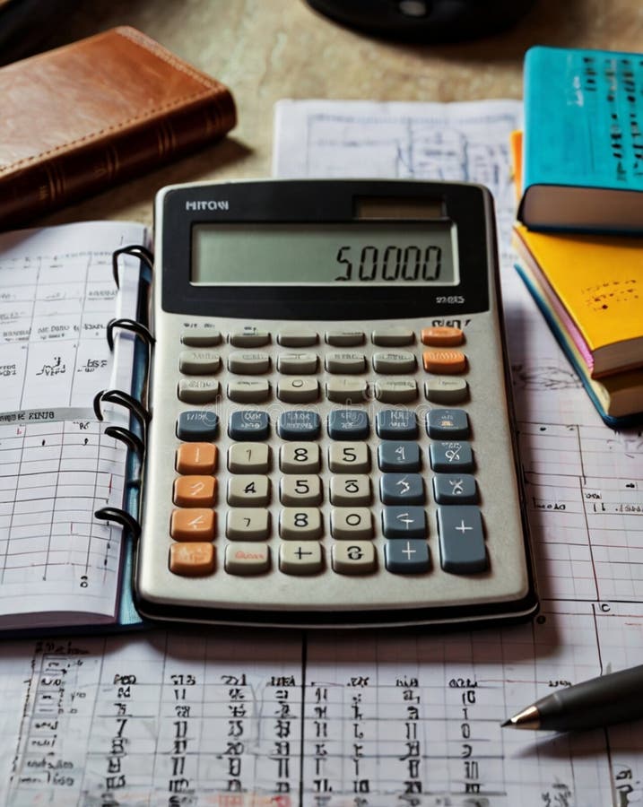 An Illustration in the Shop Room, Digital Calculator, Ballpoint Pen ...