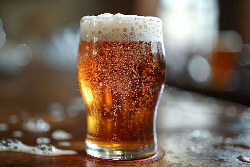 Illustration of Shot of Beer with Foamy Liquid Isolated on White Stock ...