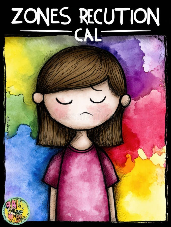Illustrated Zones of Regulation Featuring a Calm Character in Soothing ...