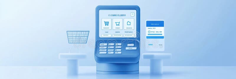 Modern Illustration of a Credit Card Payment Screen for Online Grocery ...