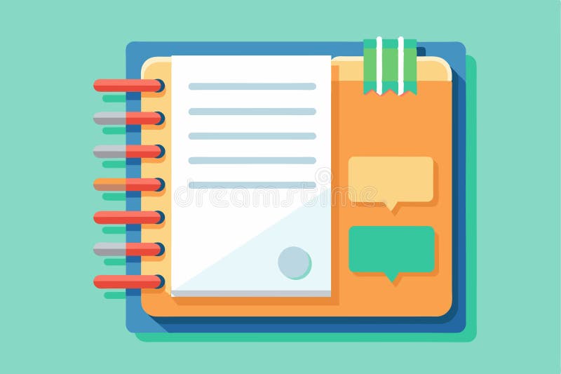 This Illustration Showcases a Customizable Diary with Blank Pages ...