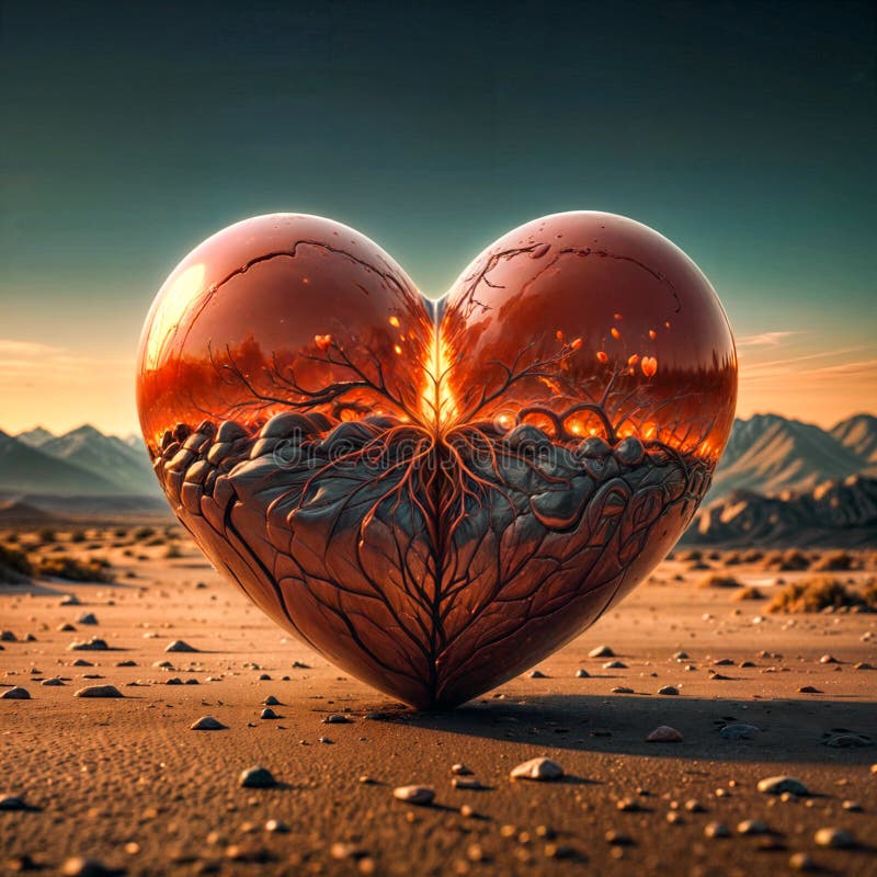 This Illustration Showcases a Heart-shaped Formation on the Surface of ...