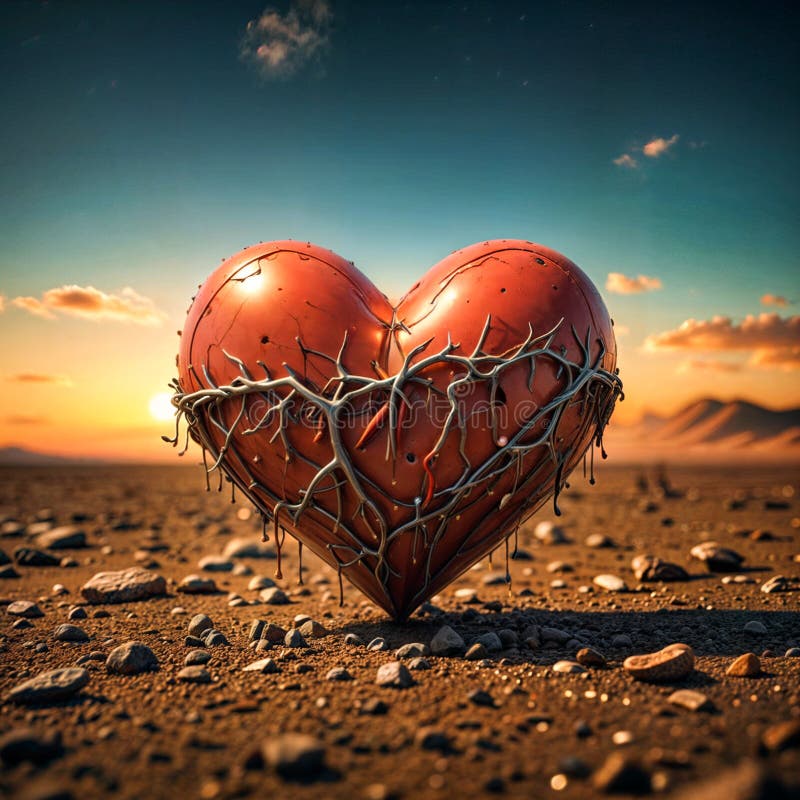 This Illustration Showcases a Heart-shaped Formation on the Surface of ...