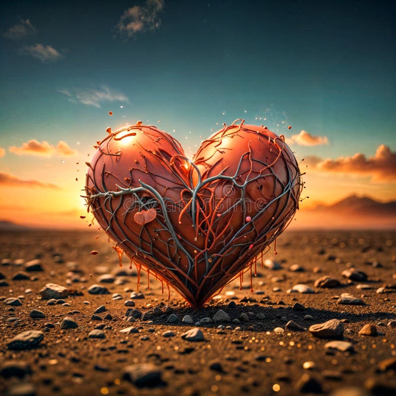 This Illustration Showcases a Heart-shaped Formation on the Surface of ...