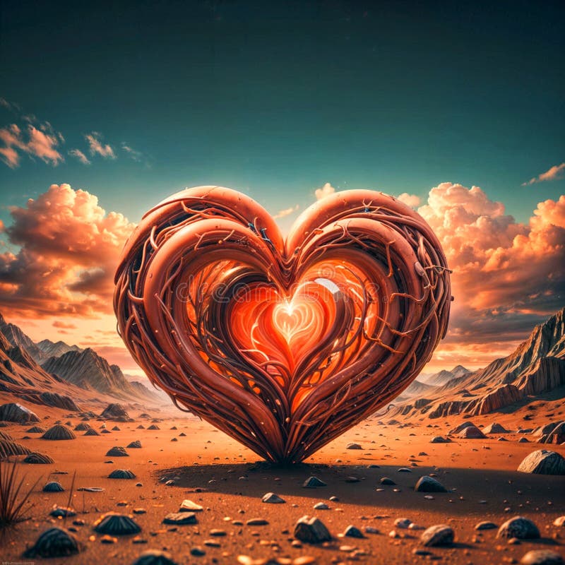 This Illustration Showcases a Heart-shaped Formation on the Surface of ...