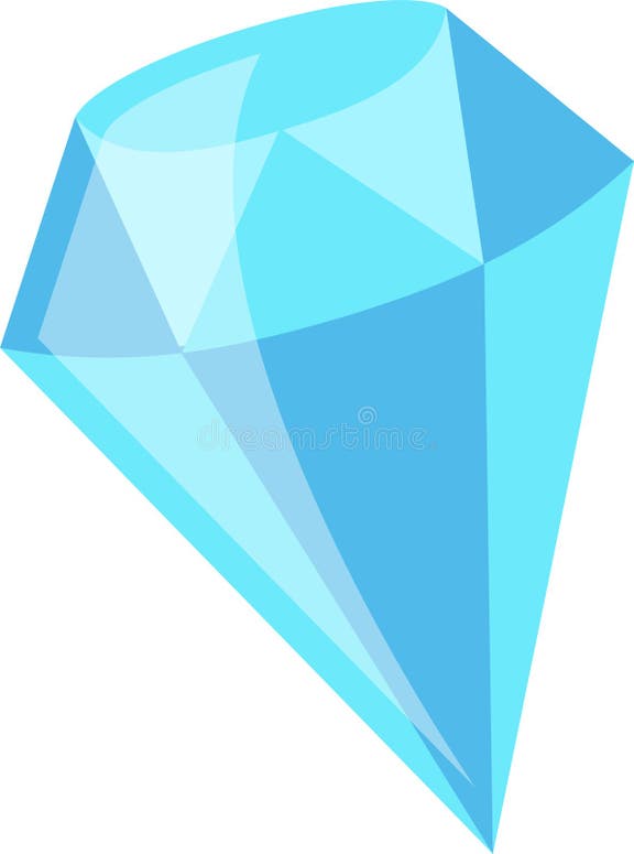 The Illustration Showcases a Striking Blue Diamond with Geometric ...