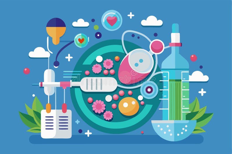 The Illustration Showcases Various IVF Techniques Using Vibrant Colors ...
