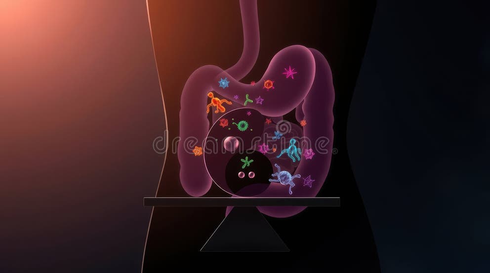 Visual Representation of Digestive Processes and Microbiome Functions ...