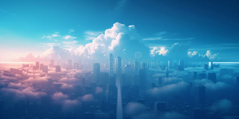 Illustration Showcasing the Advantages of Cloud Computing in a Modern ...