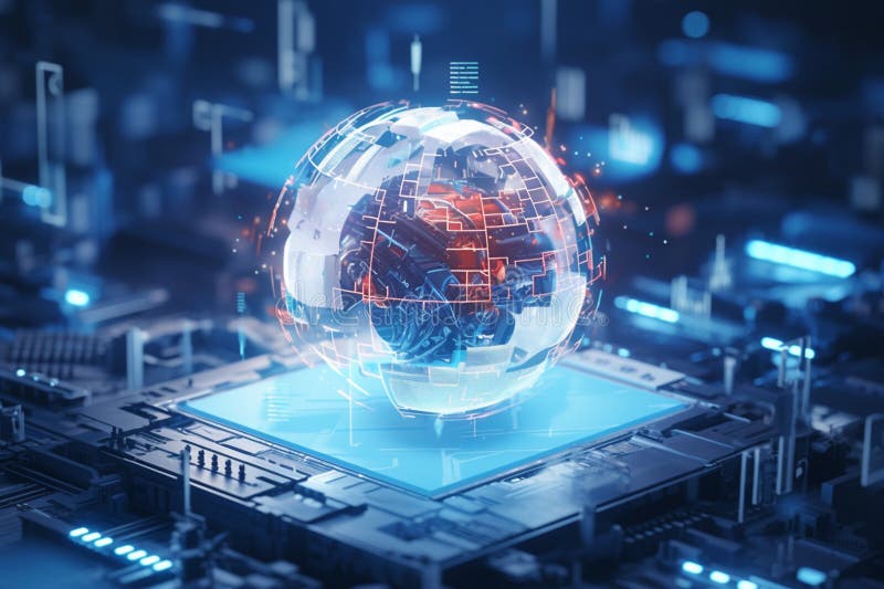 Illustration Showcasing AIs Potential and the Future of Technology ...