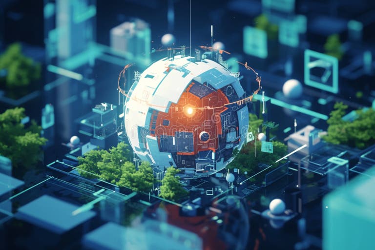 Illustration Showcasing AIs Potential and the Future of Technology ...