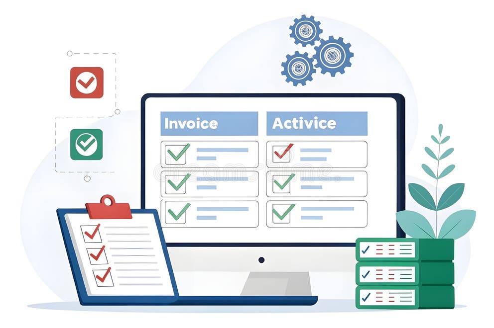 Illustration Showcasing Business Processes Project Management Task ...