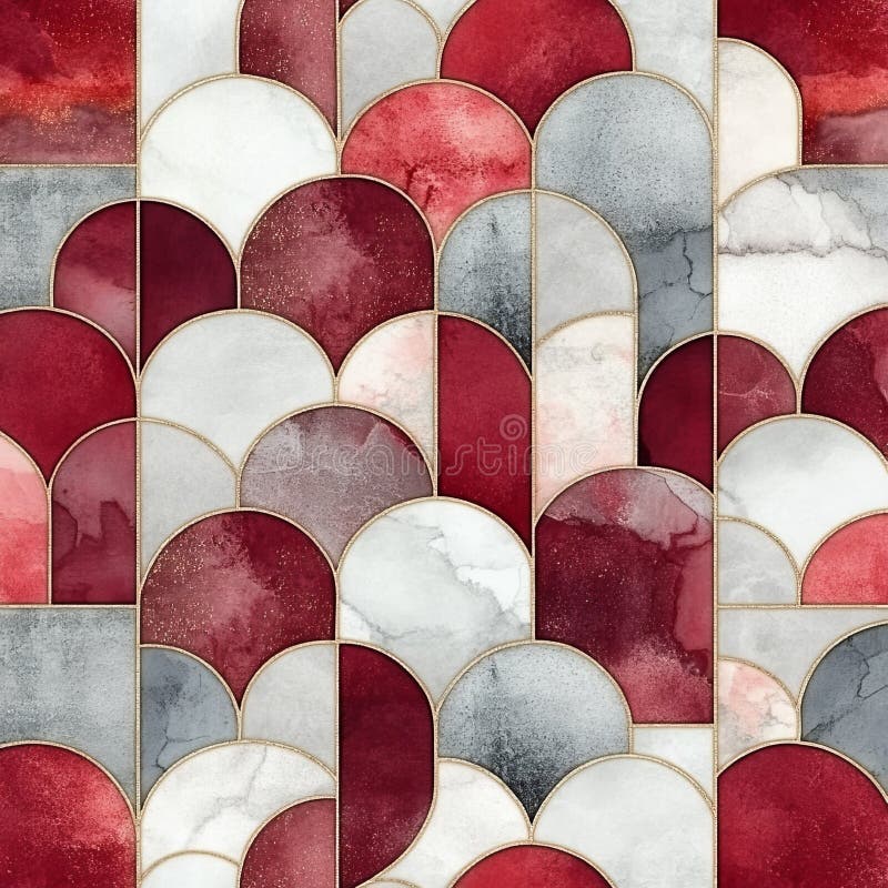 An Illustration Showcasing a Cohesive Art Deco Pattern Stock Photo ...