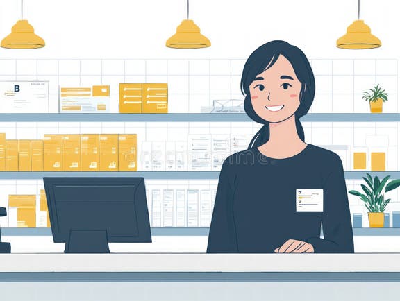 An Illustration Showcasing Customer Service in a Banking Environment ...